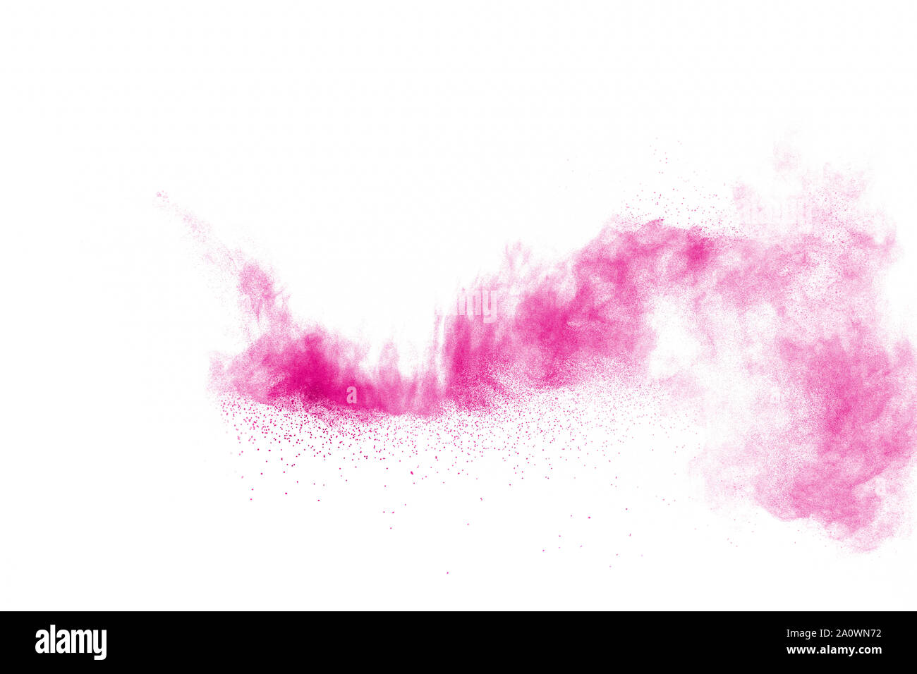 Pink powder explosion on white background.Pink dust splashing Stock ...