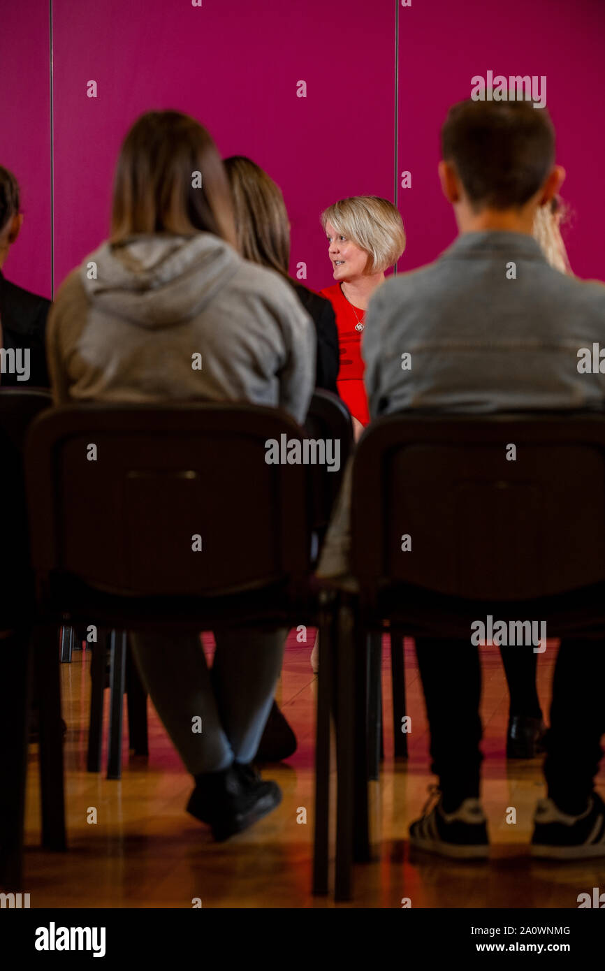 CEO of the Royal Bank of Scotland Alison Rose. Pictured speaking to a ...
