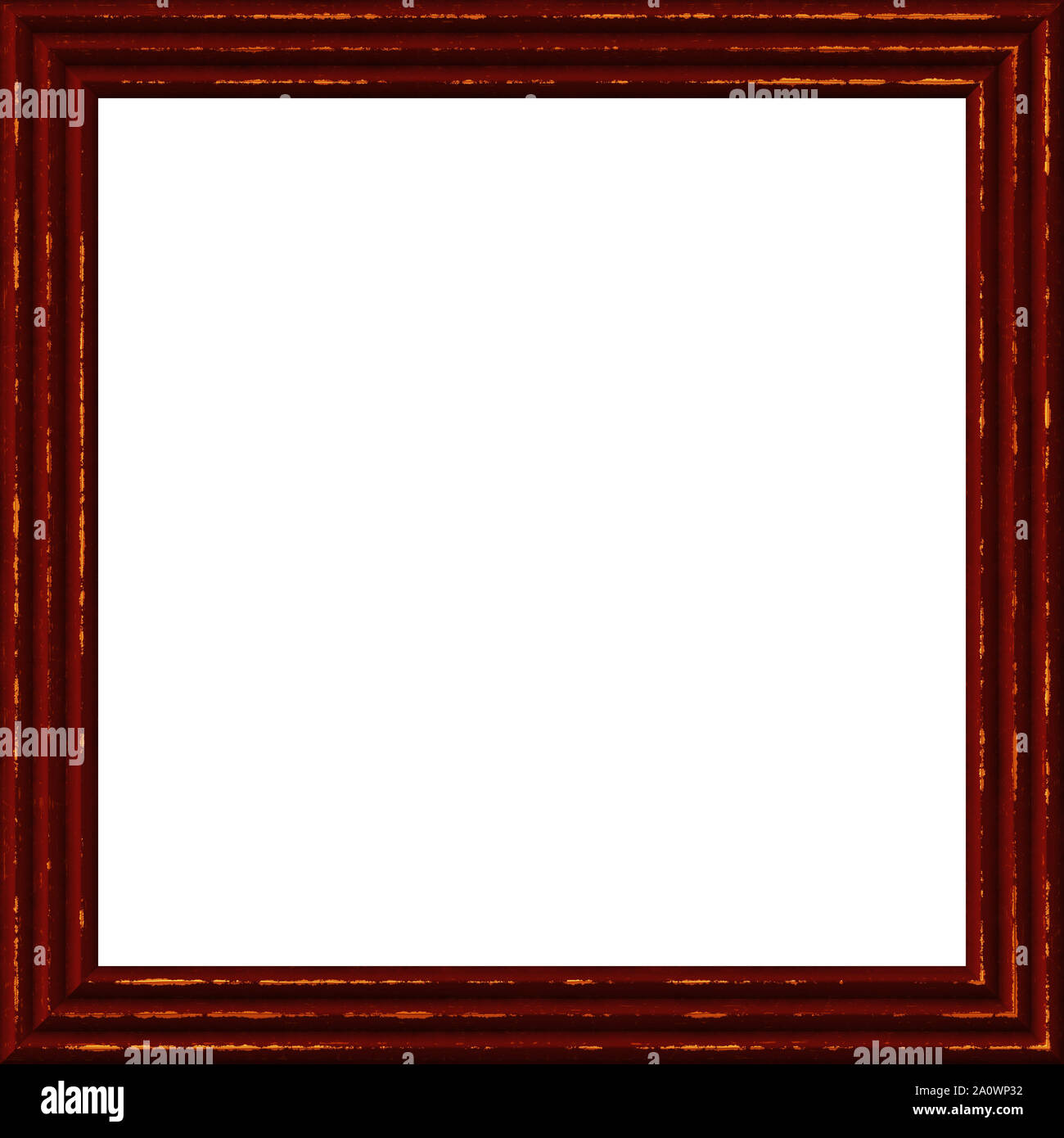 Vintage grunge red wooden frame with white background Stock Photo - Alamy