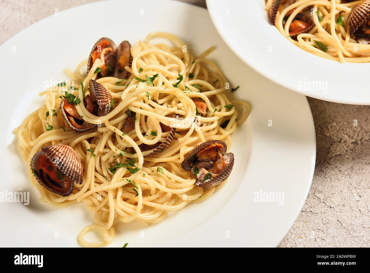 Two plates gourmet delicious seafood hi-res stock photography and ...