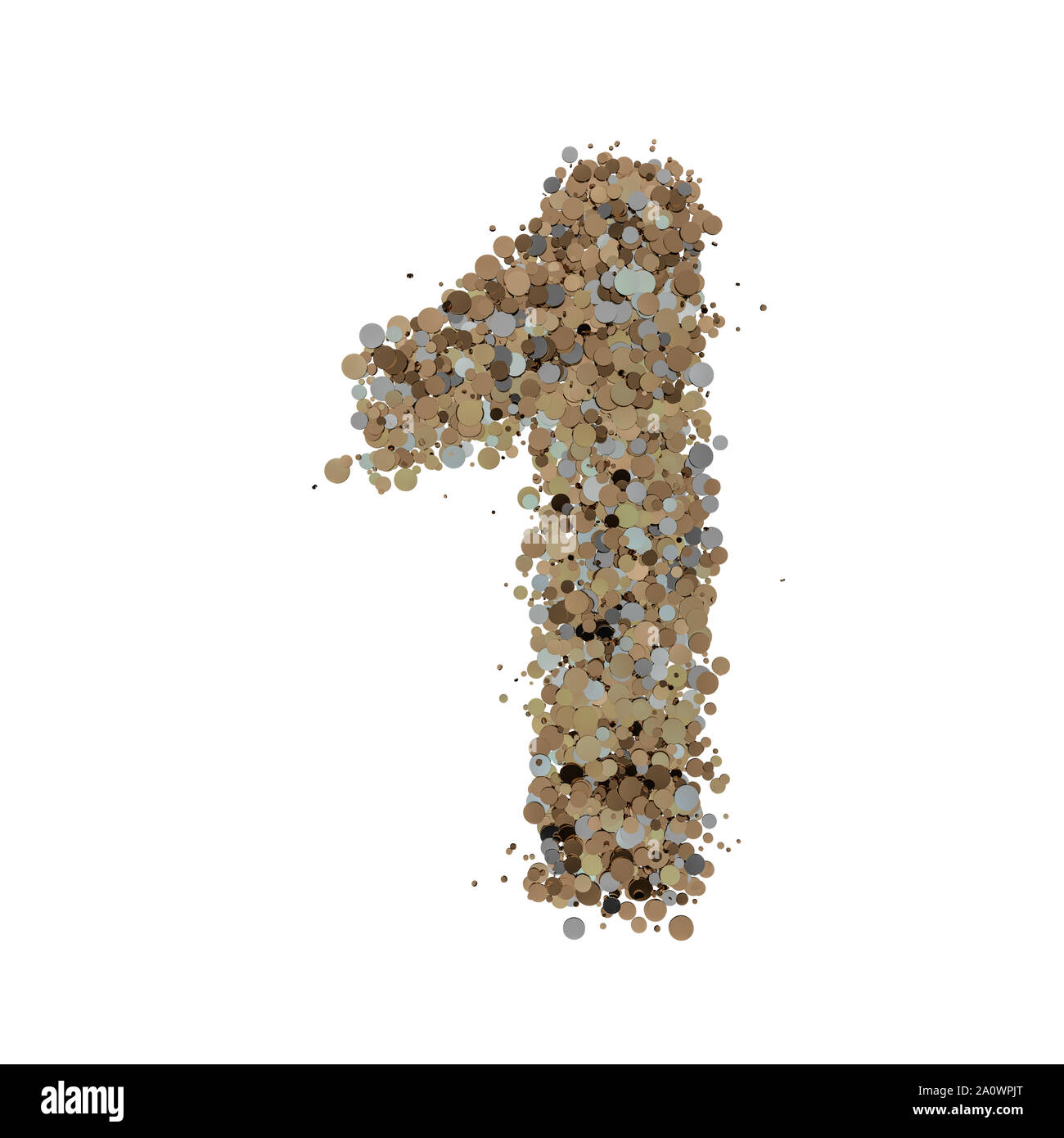 Light gold digit one hi-res stock photography and images - Alamy
