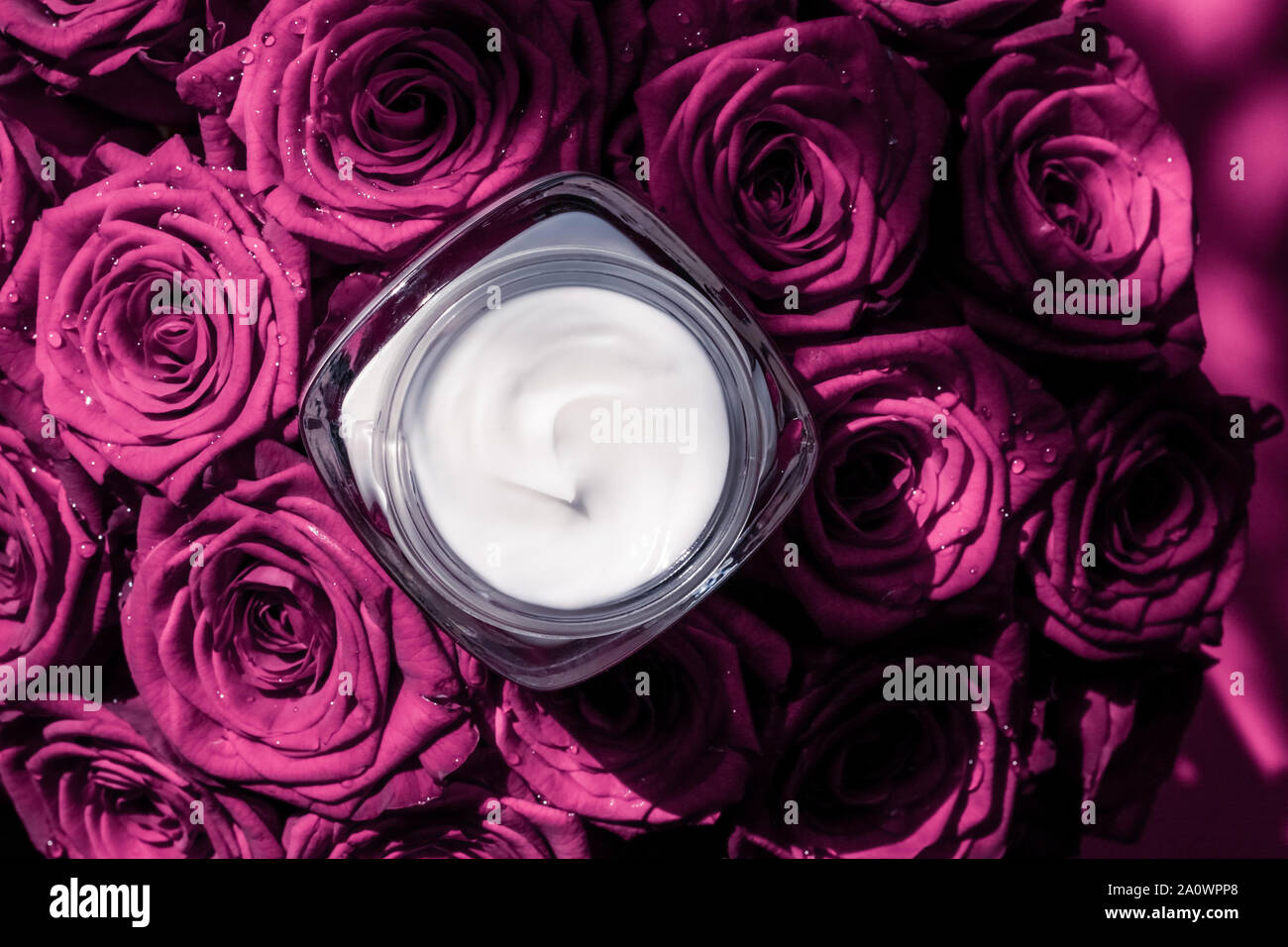 Luxe cosmetics, branding and anti-age concept - Face cream skin ...