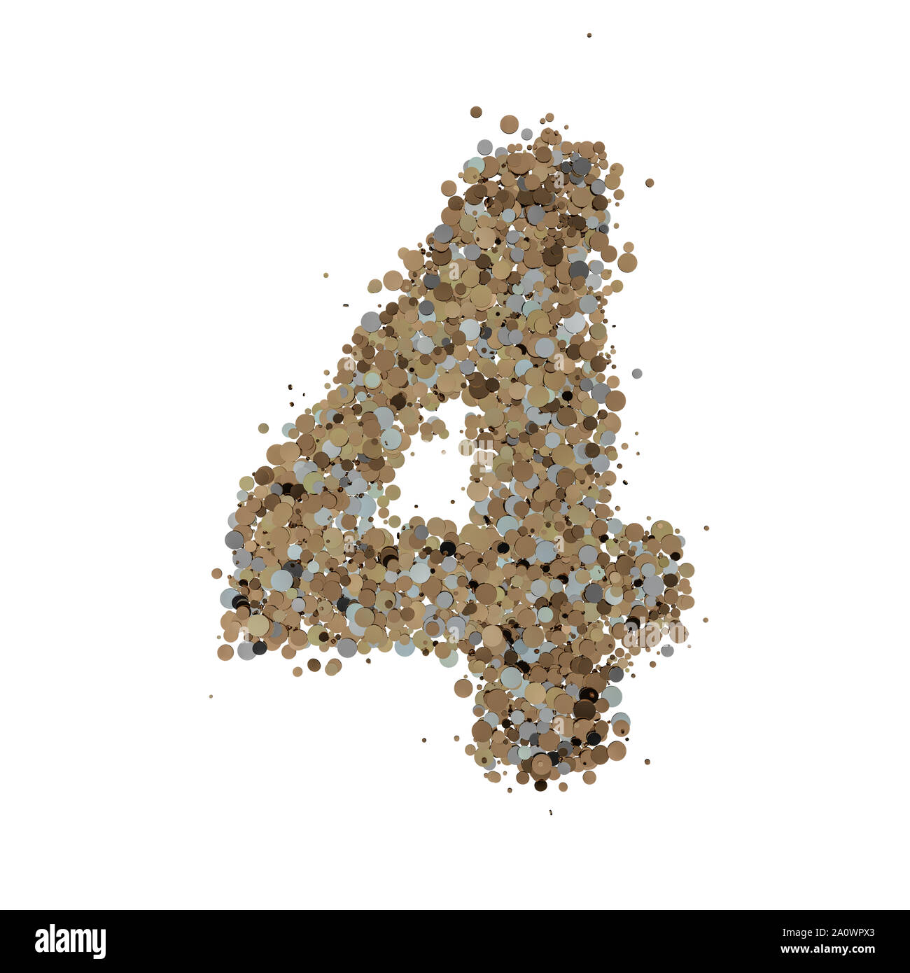 3d rendering four character number hi-res stock photography and images ...