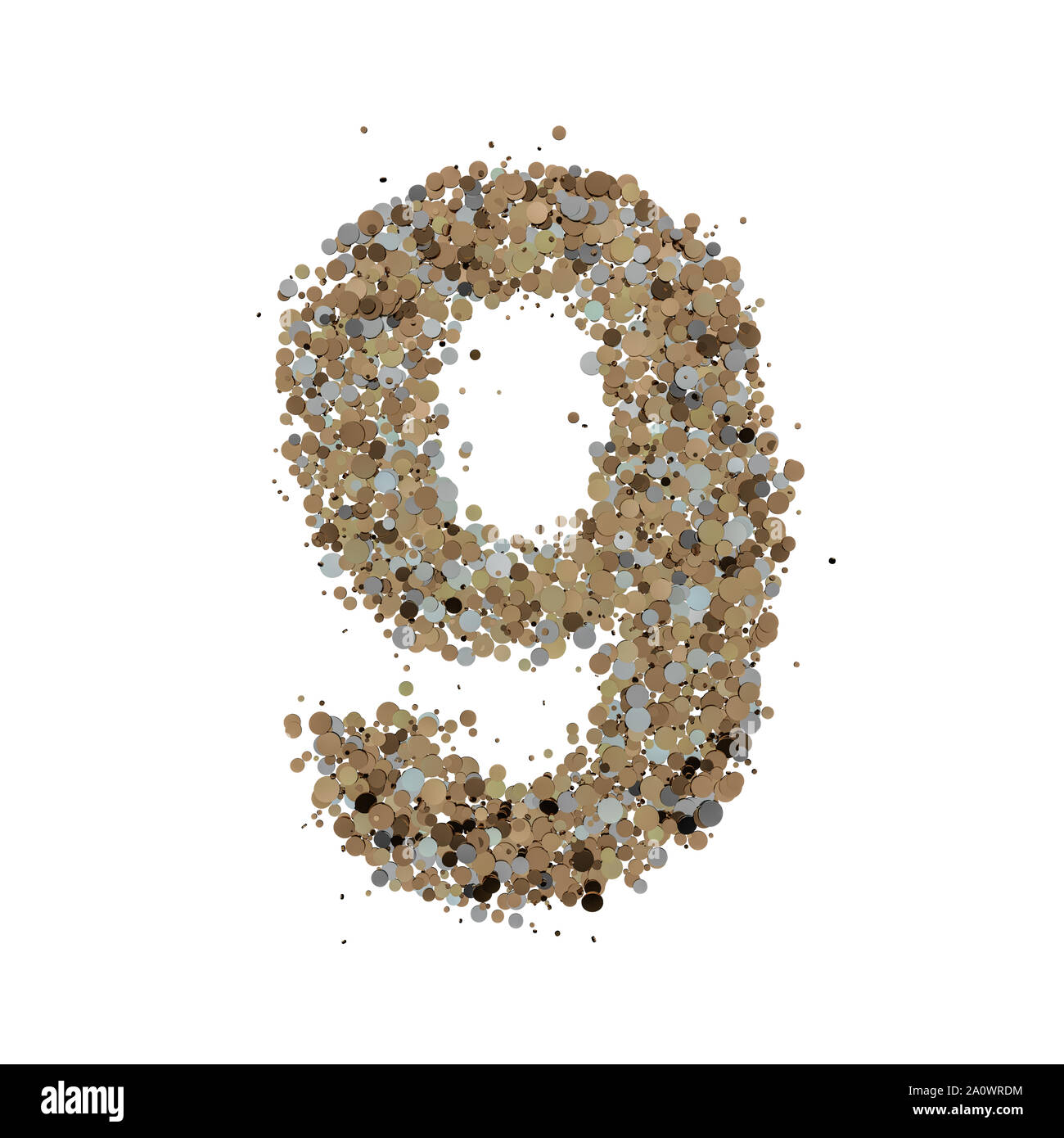 Golden number nine on hi-res stock photography and images - Alamy
