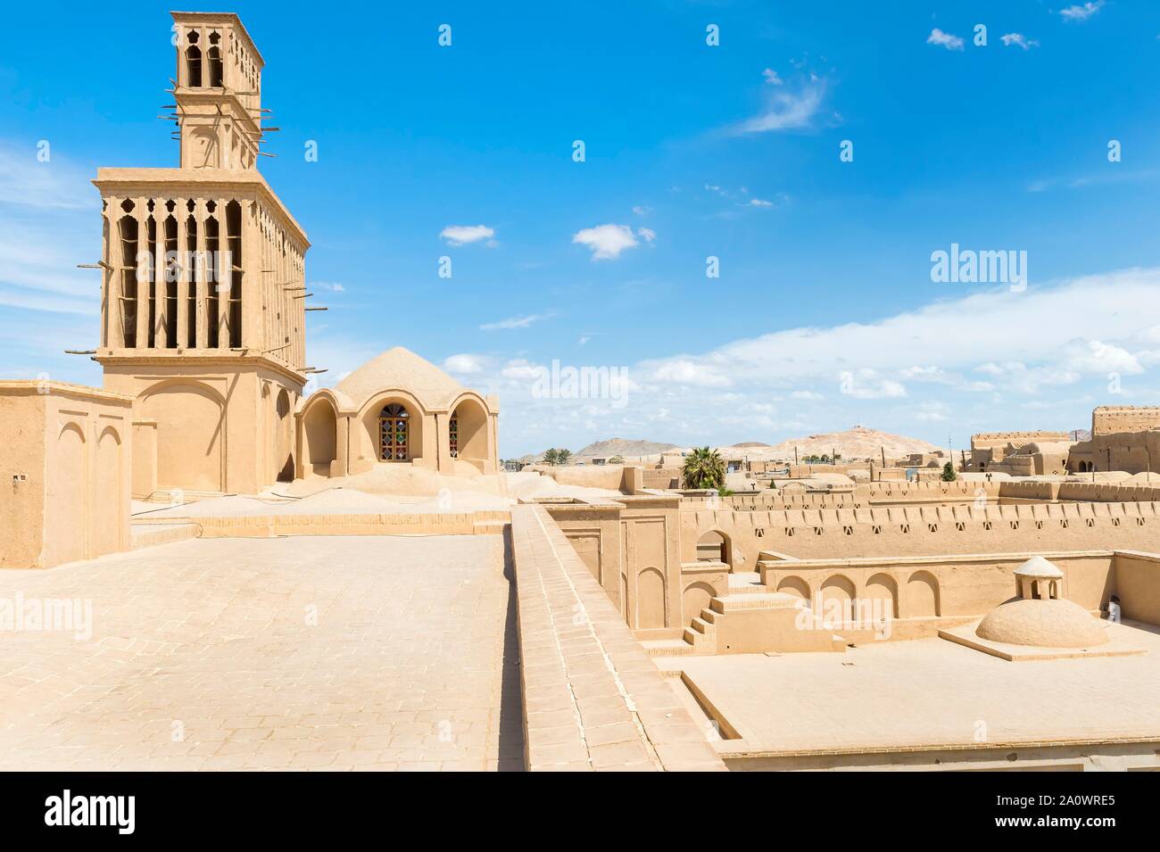 Aghazadeh Mansion and its windcatcher, Abarkuh, Yazd Province, Iran ...