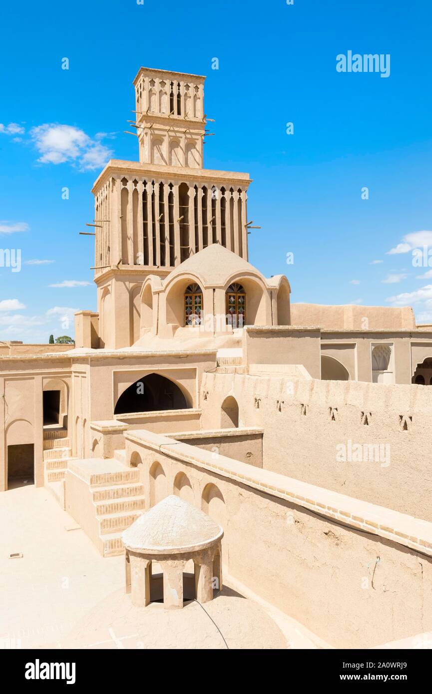 Aghazadeh Mansion and its windcatcher, Abarkuh, Yazd Province, Iran ...