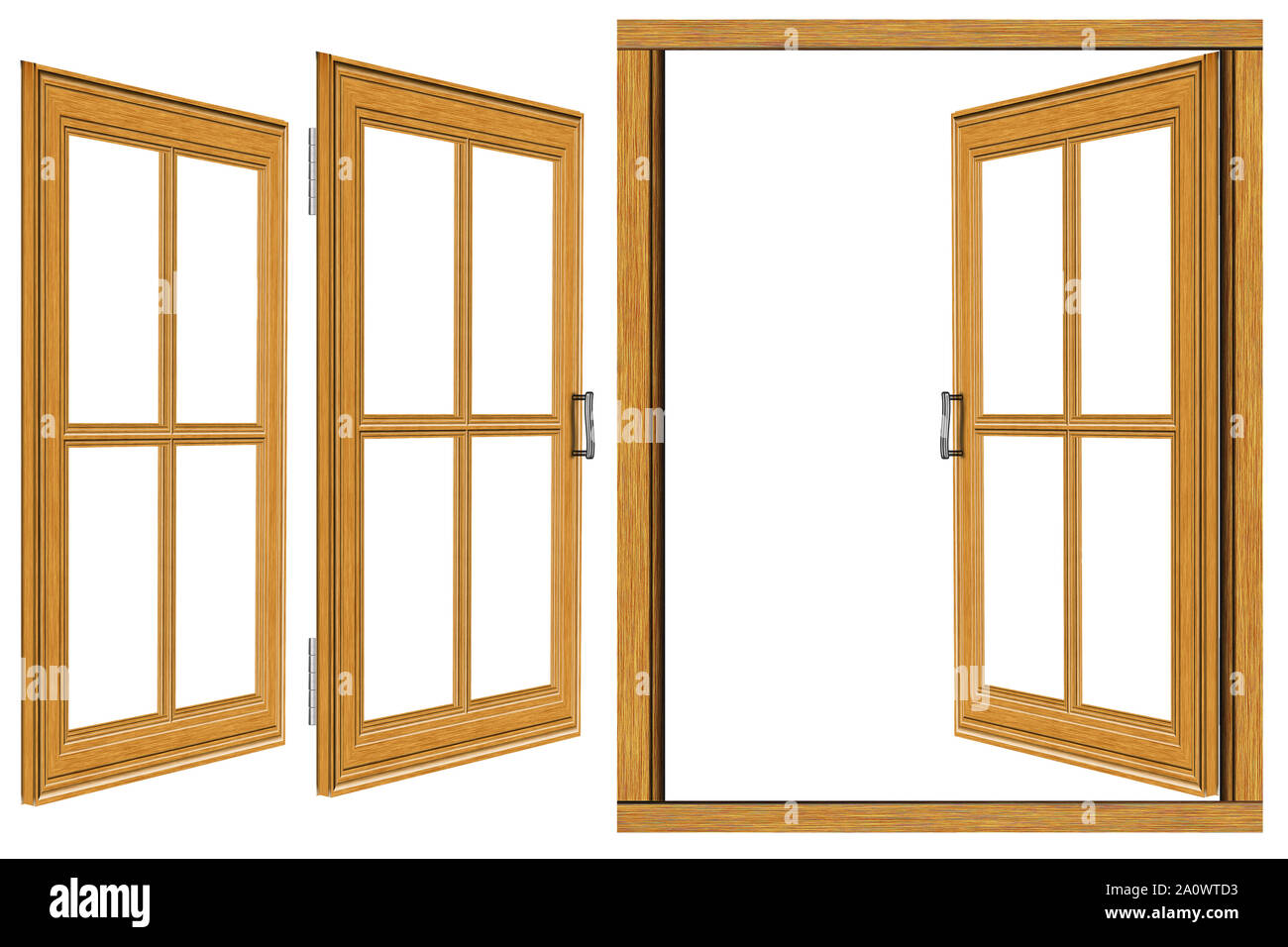 Old grunge wooden window frame illustration on white background Stock ...