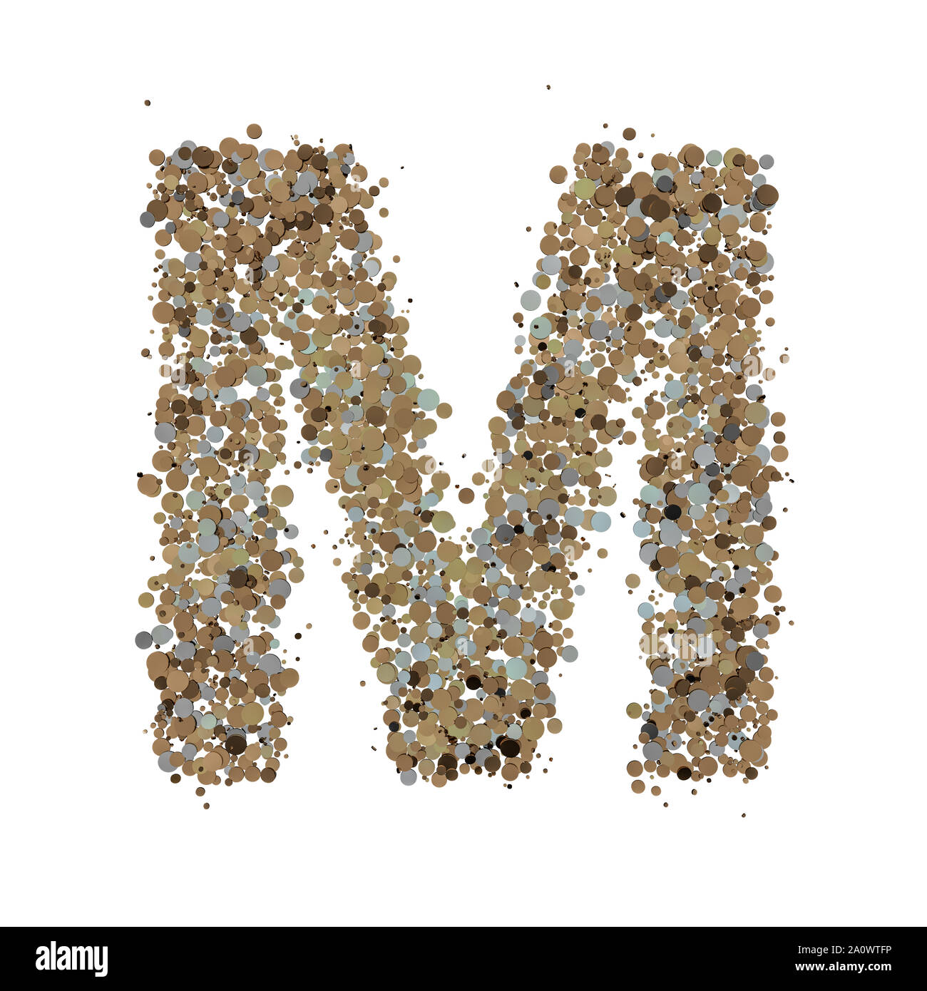 Gold letter m hi-res stock photography and images - Alamy