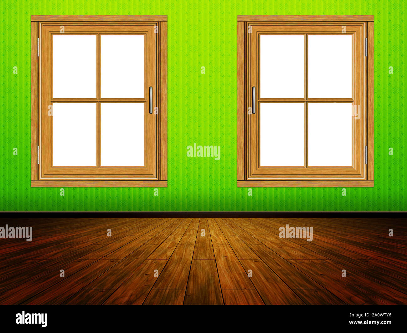 Grunge room interior and wooden window illustration Stock Photo - Alamy