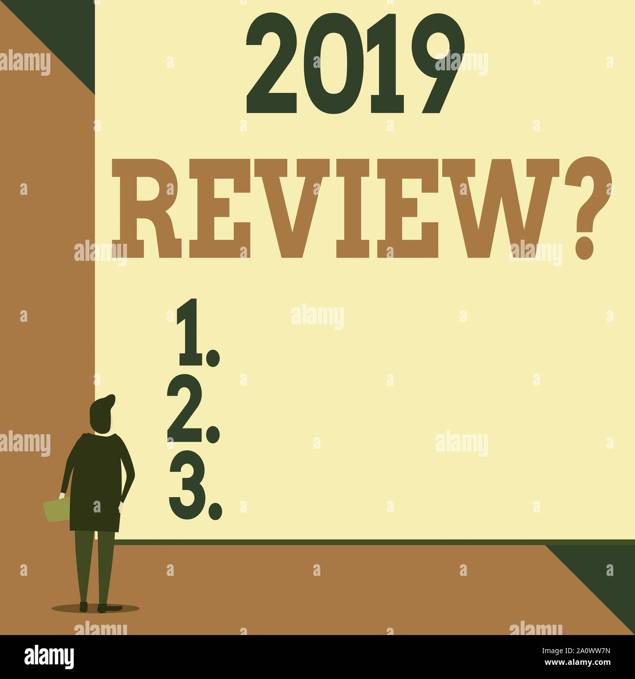 Handwriting text 2019 Review Question. Conceptual photo remembering ...