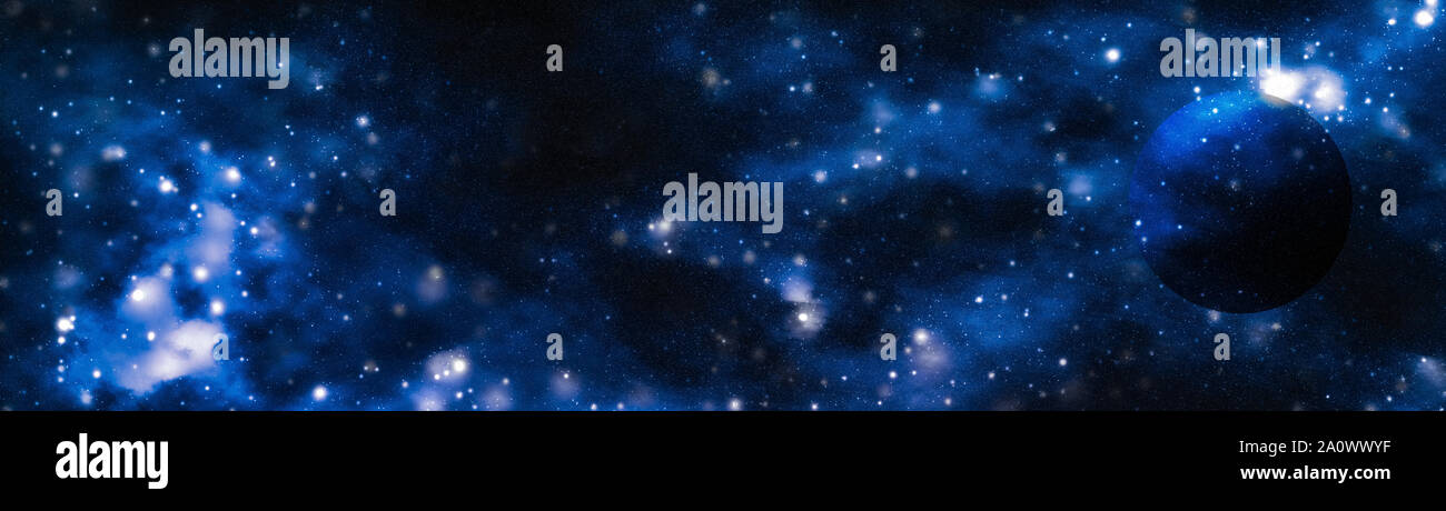 Discovery in astronomy, cosmic abstract and future technology concept ...