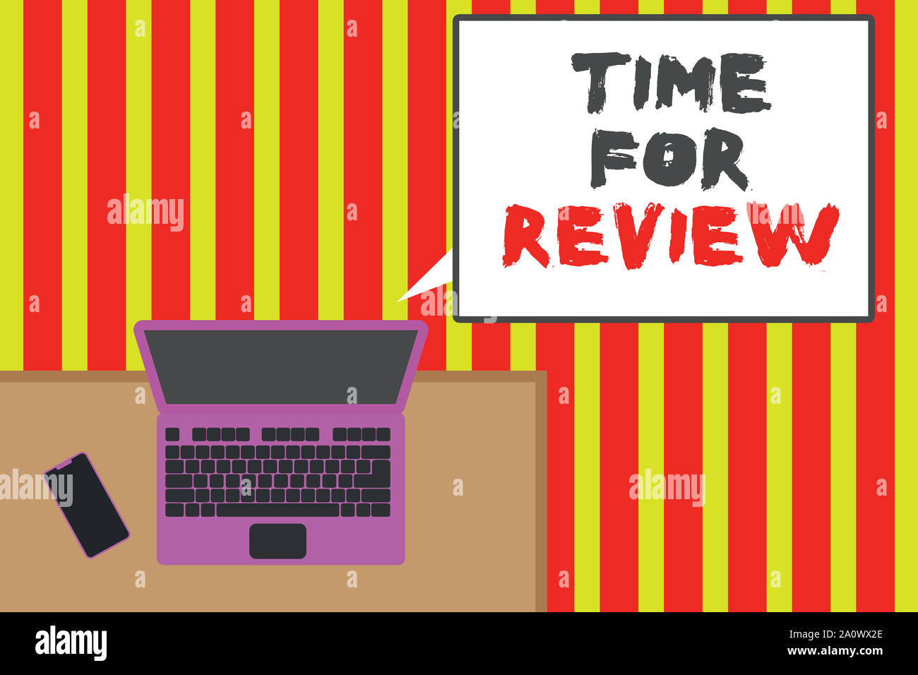 Text sign showing Time For Review. Business photo showcasing review of ...