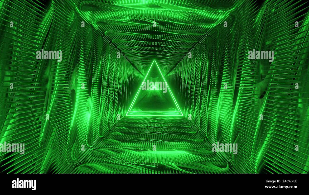 abstract holy glowing triangle wireframe design with metal background ...
