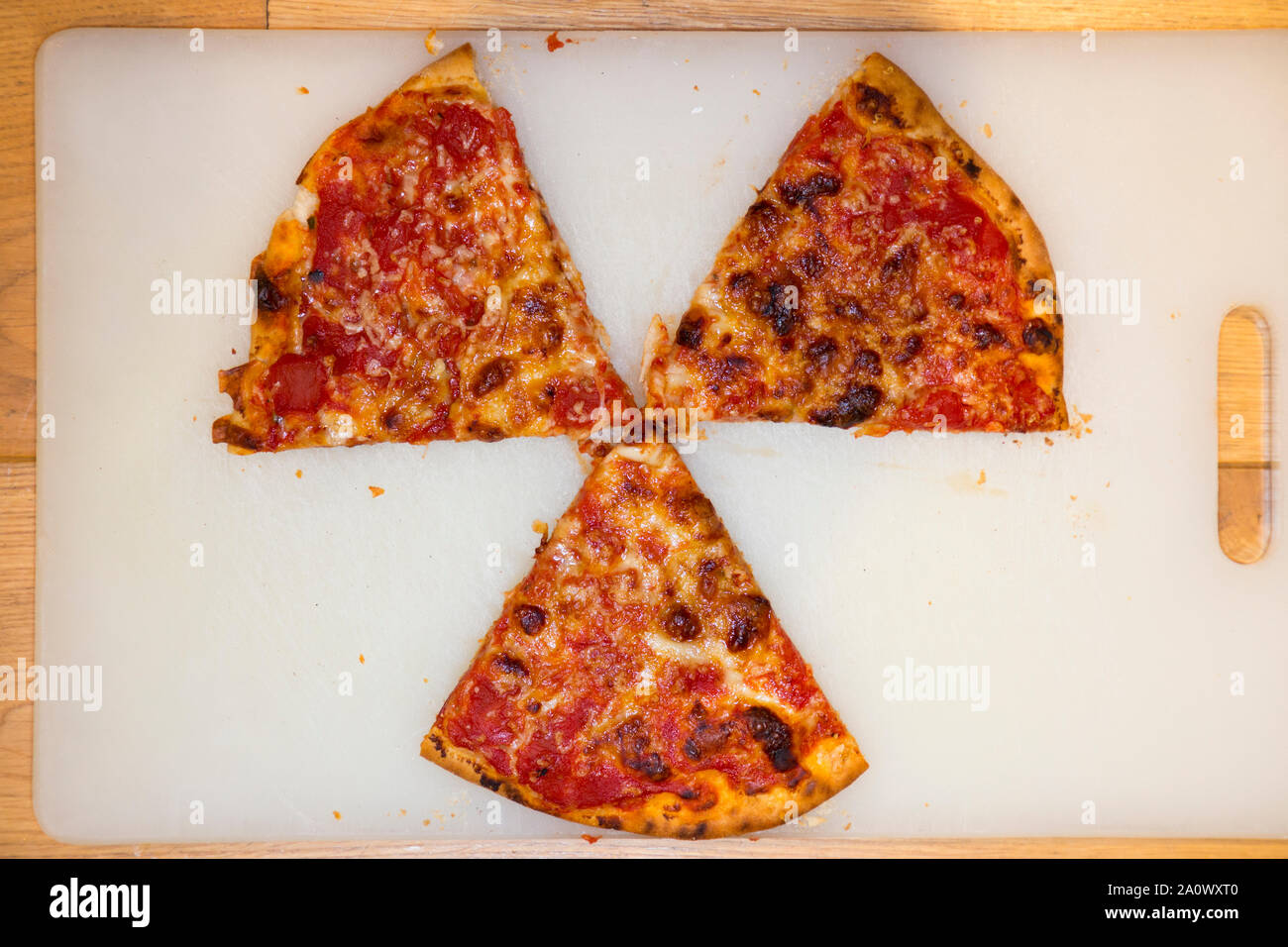 Pizza slice / slices cut into slices forming the zed sig symbol for non ...