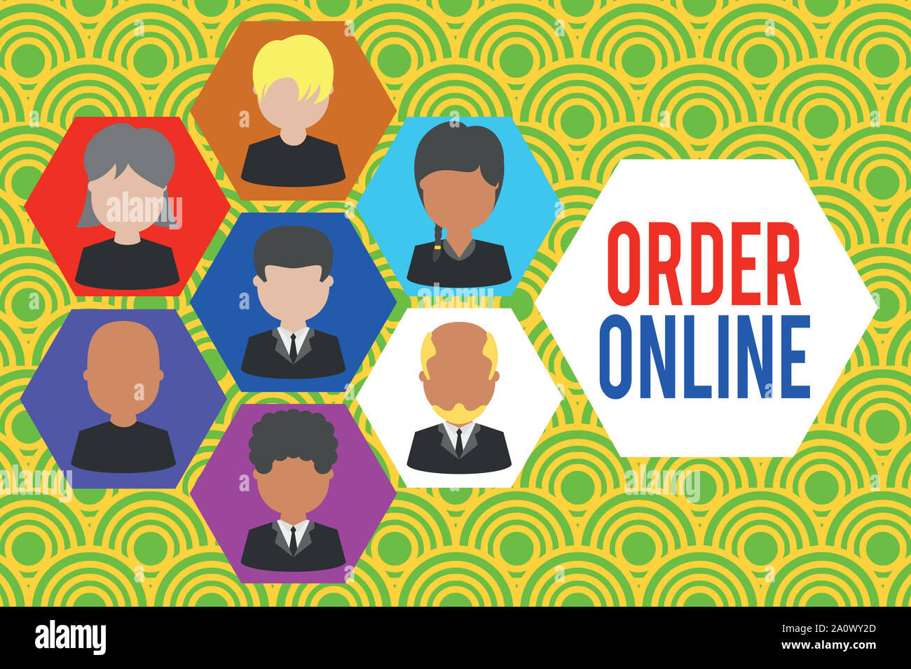 Writing note showing Order Online. Business concept for Buying goods ...