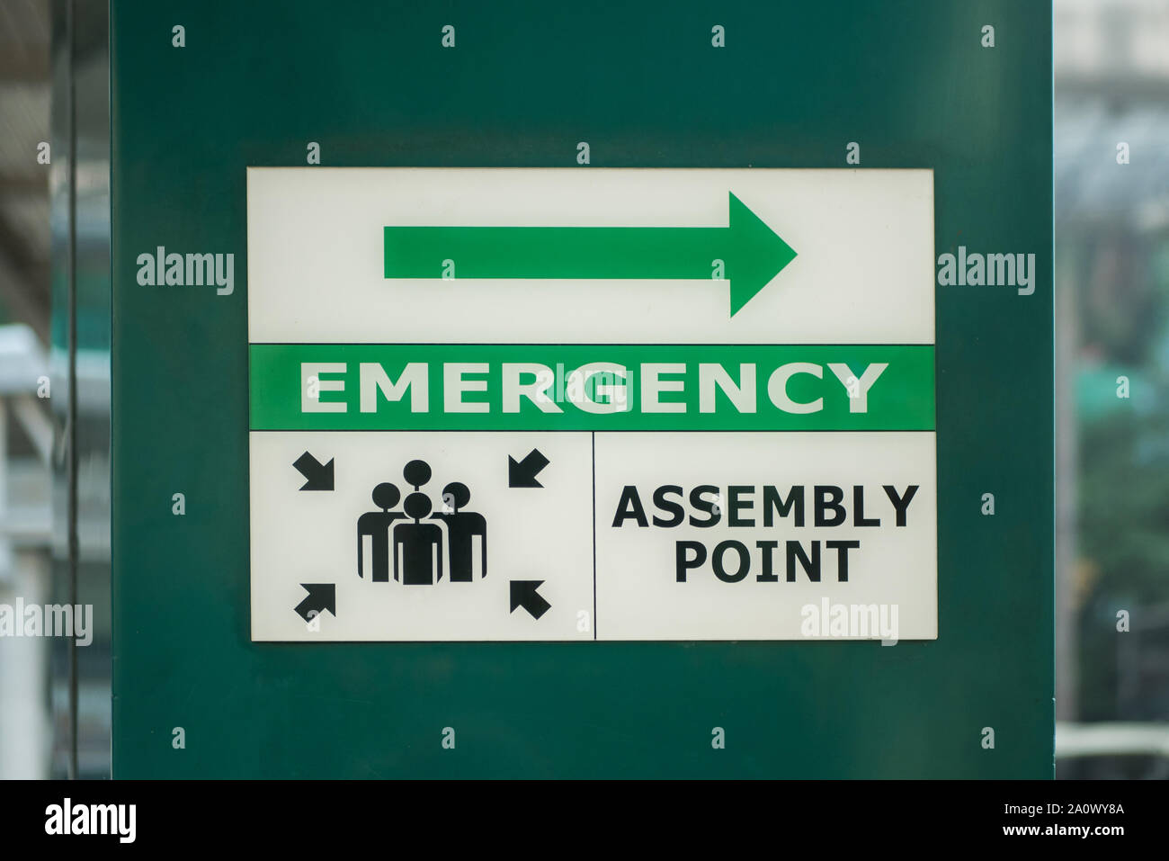 Emergency assembly point hi-res stock photography and images - Alamy