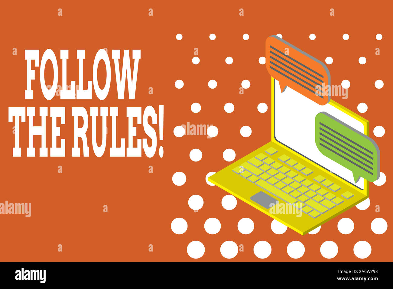 Word writing text Follow The Rules. Business photo showcasing go with ...