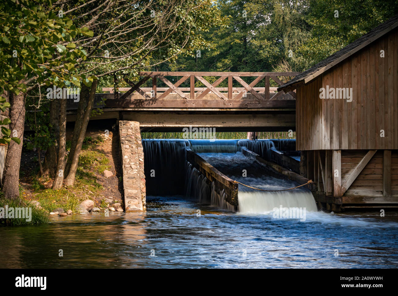 Old wooden water mill hi-res stock photography and images - Alamy