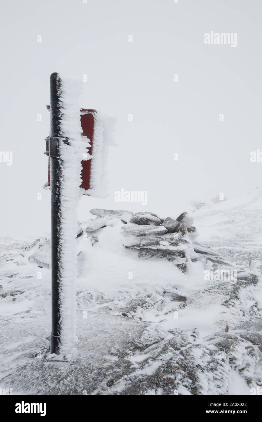 Hiking in bad weather Stock Photo - Alamy