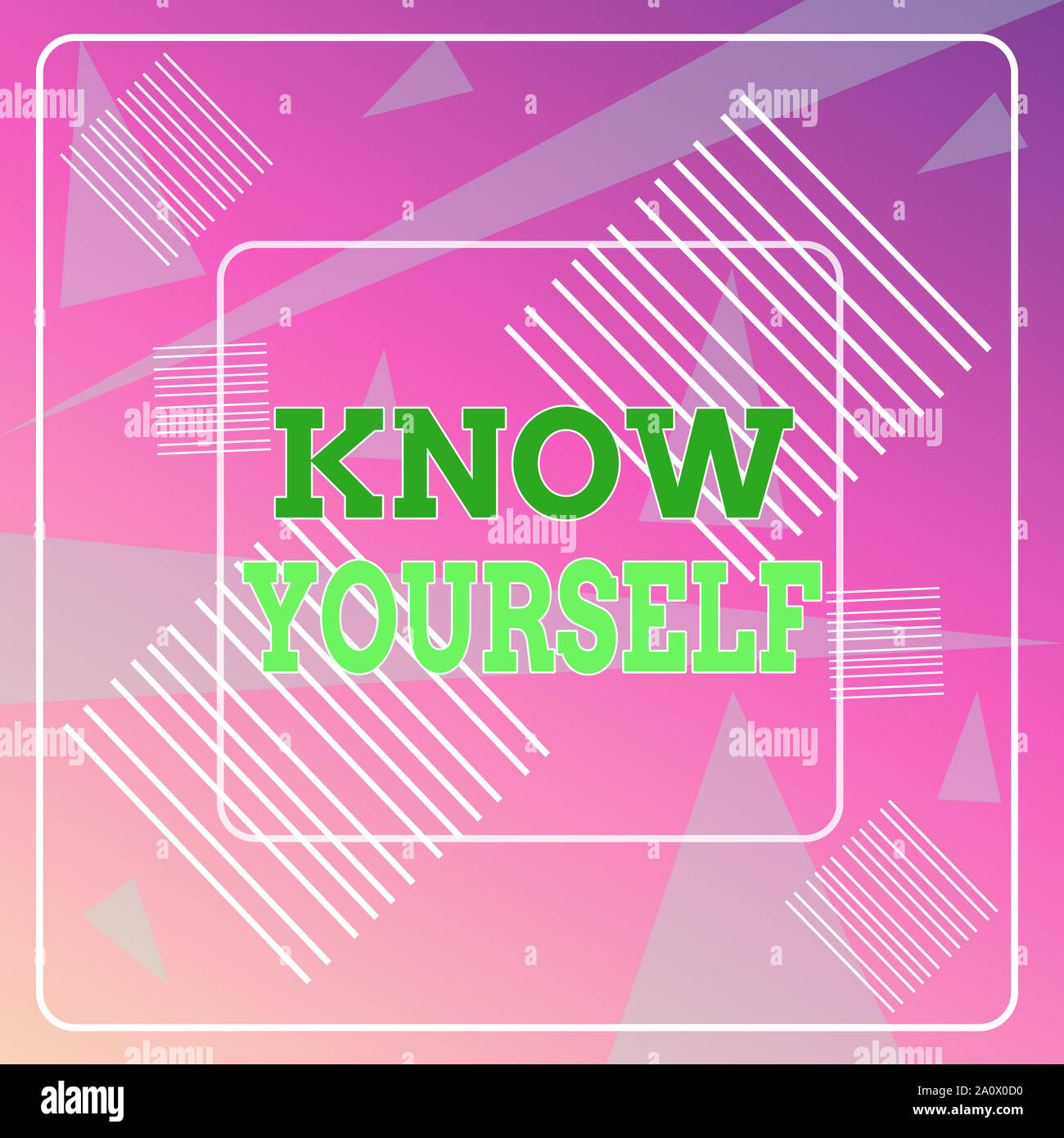 Word writing text Know Yourself. Business photo showcasing Find You ...