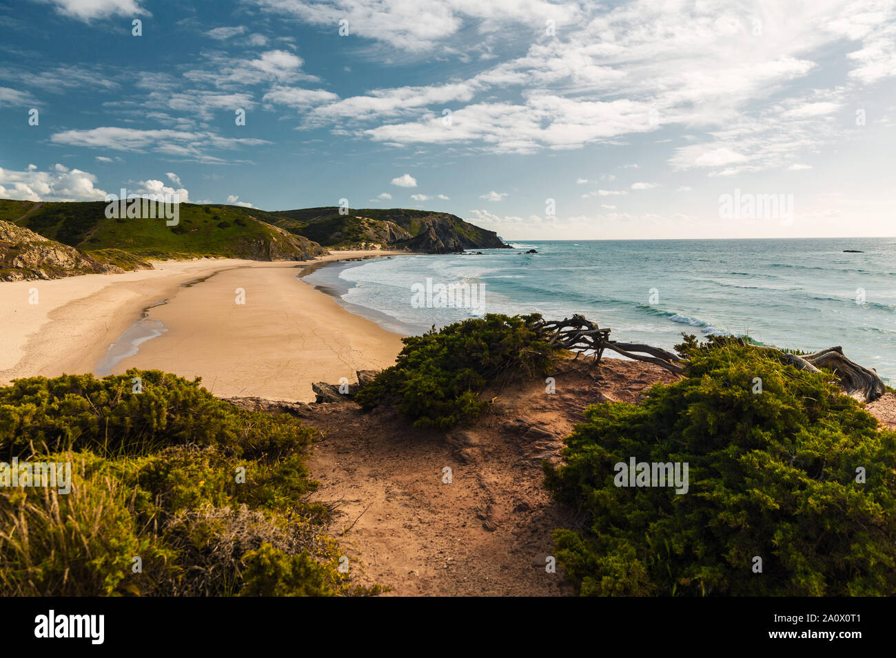 Beautiful desert beach from Portugal Stock Photo - Alamy