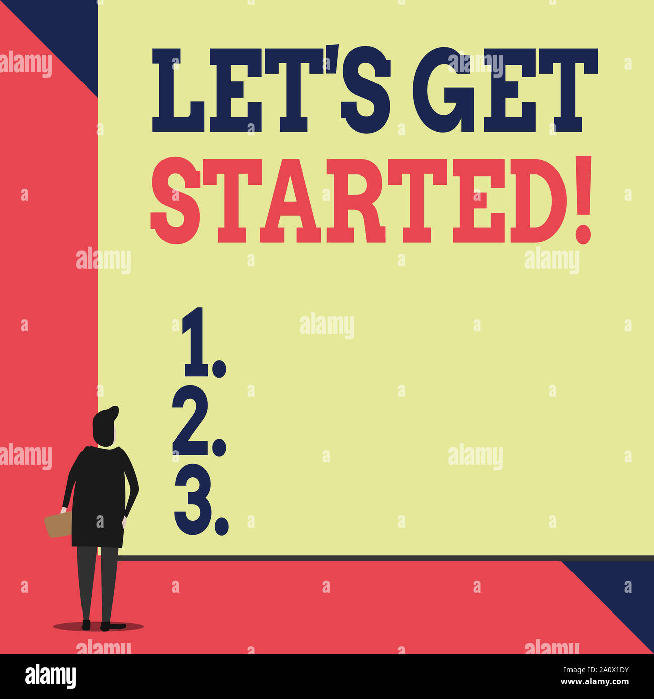 Handwriting text Let S Get Started. Conceptual photo encouraging someone to begin doing ...