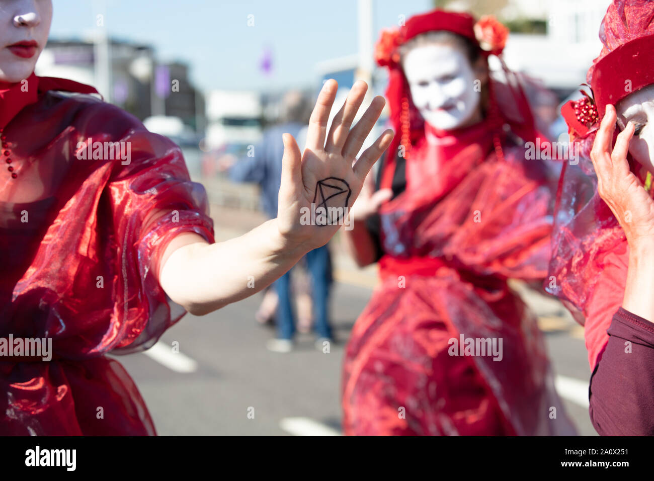 Demonstration against carbon footprint hi-res stock photography and ...