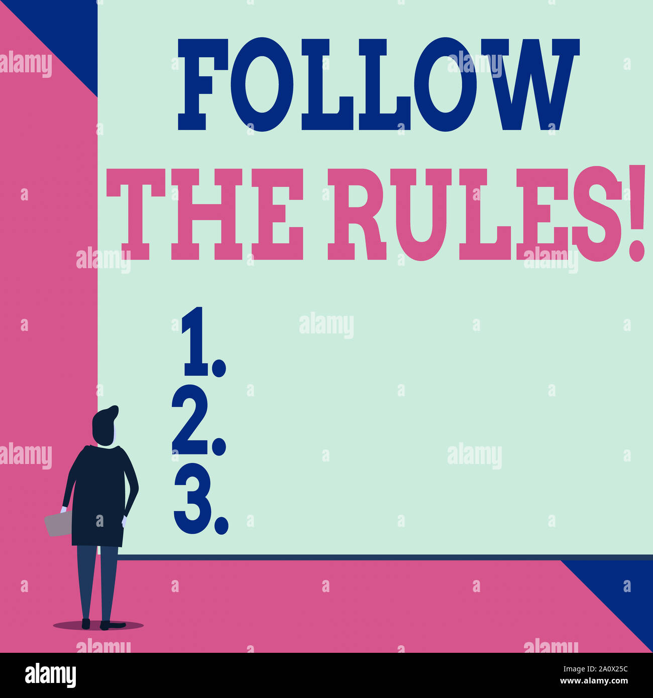 Handwriting text Follow The Rules. Conceptual photo go with regulations ...