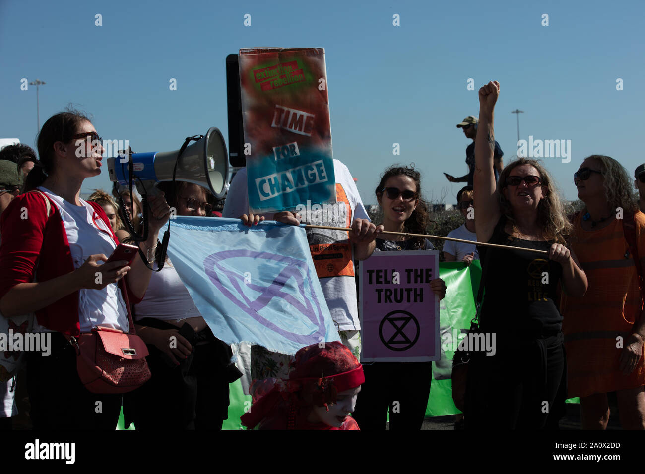 Demonstration against carbon footprint hi-res stock photography and ...