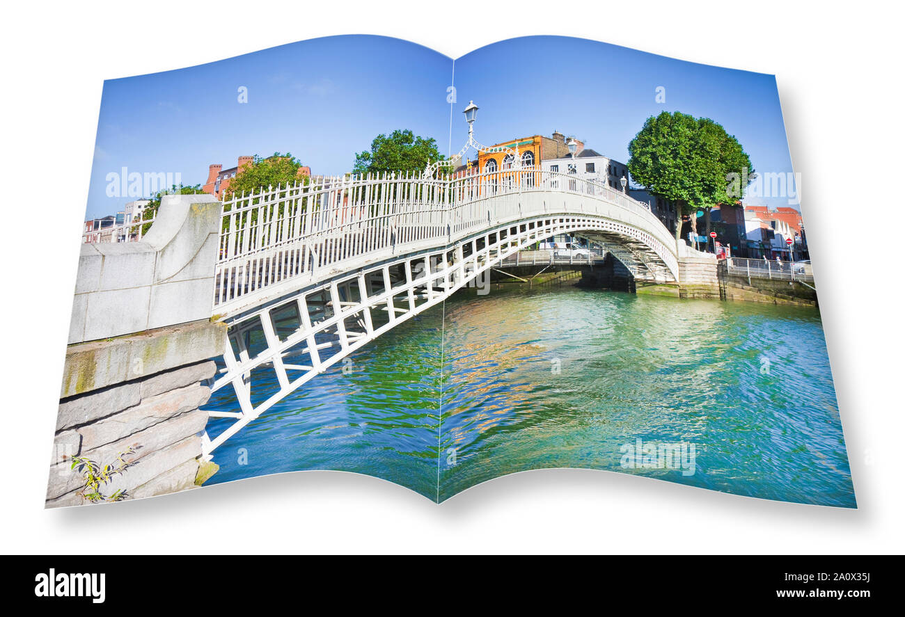 The most famous bridge in Dublin called "Half penny bridge" due to the ...