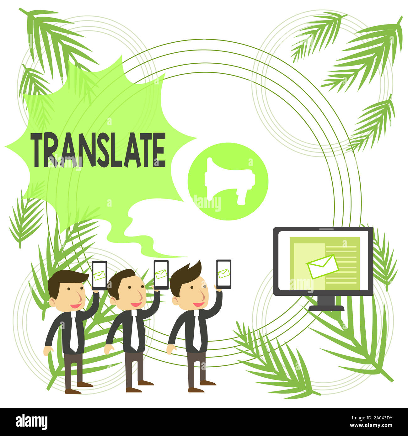 Text sign showing Translate. Business photo text Another word with same ...