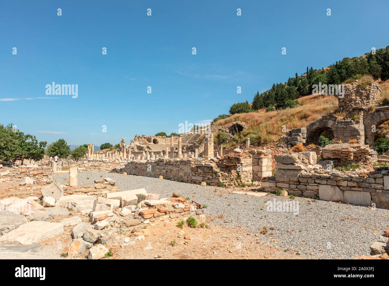 Ancient Roman Archaeological site of Ephesus, Anatolia, a popular ...
