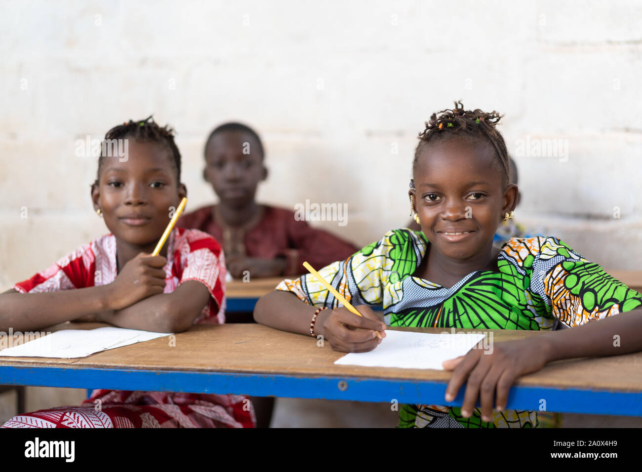 Educational Classroom in Typical African School in Bamako, Mali Stock ...