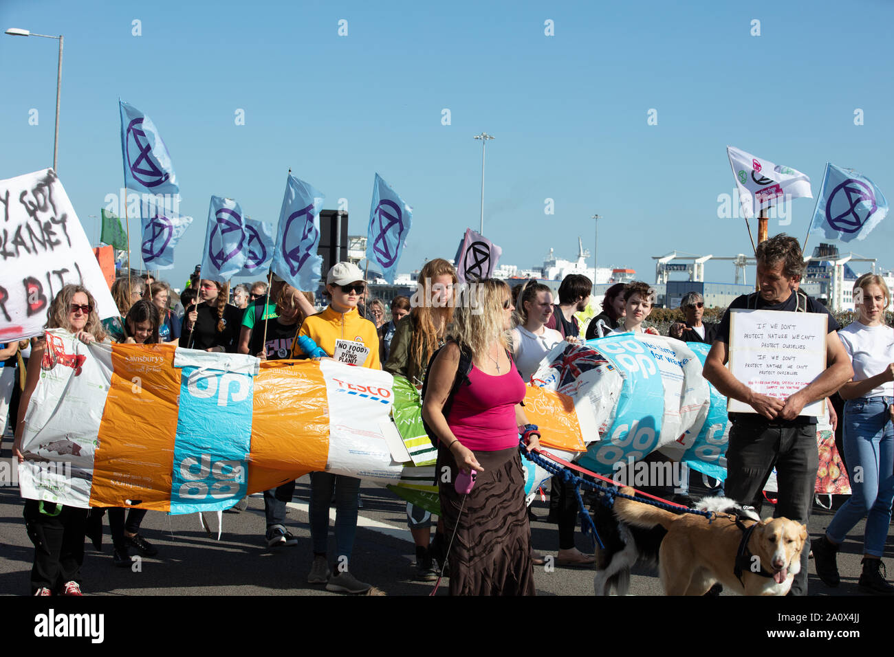 Demonstration against carbon footprint hi-res stock photography and ...