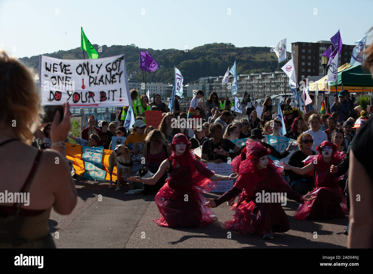 Demonstration against carbon footprint hi-res stock photography and ...