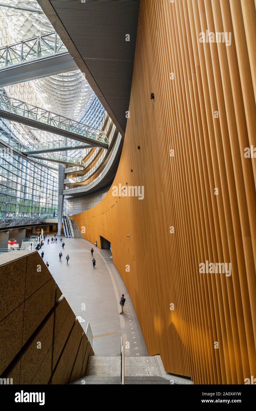 Tokyo International Forum. Interior. Daytime view along the lobby ...
