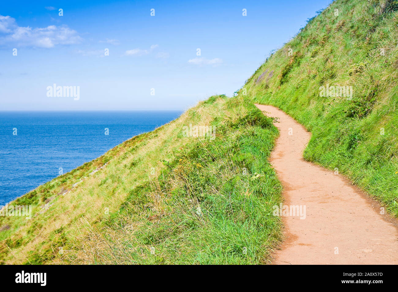 Irish country road against the atlantic ocean (Ireland Stock Photo - Alamy