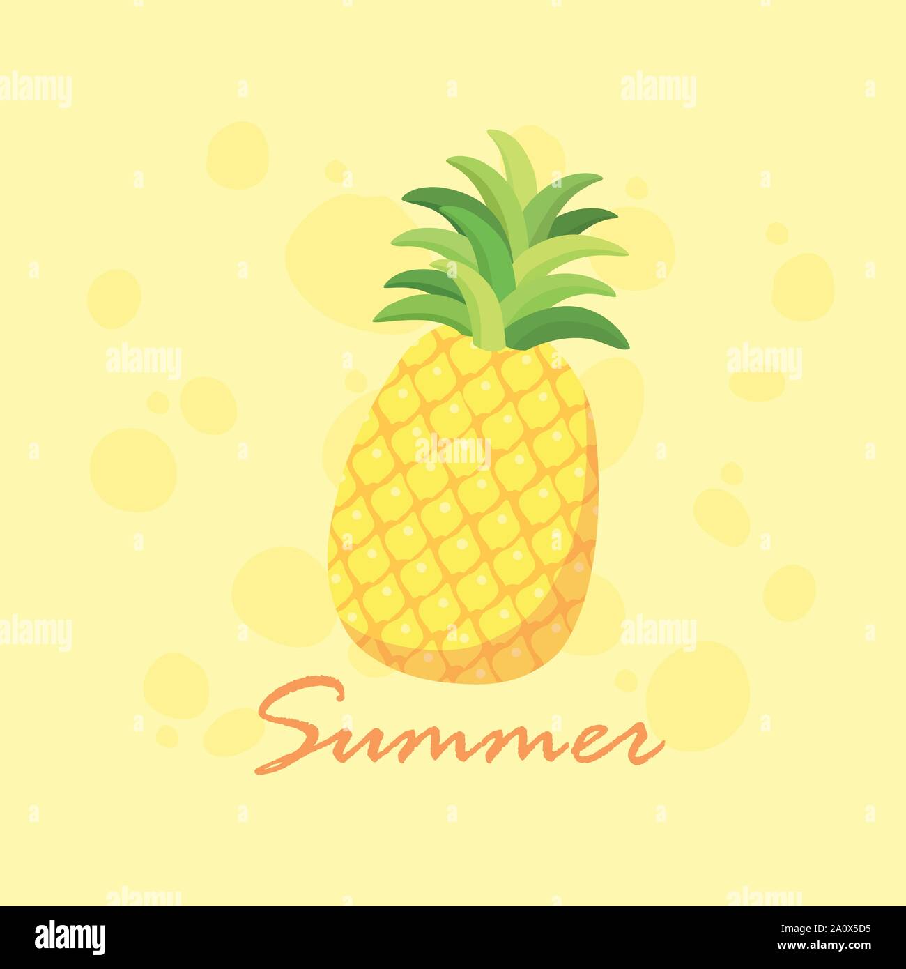 Summer Pineapple Fruit Stock Vector Image & Art - Alamy