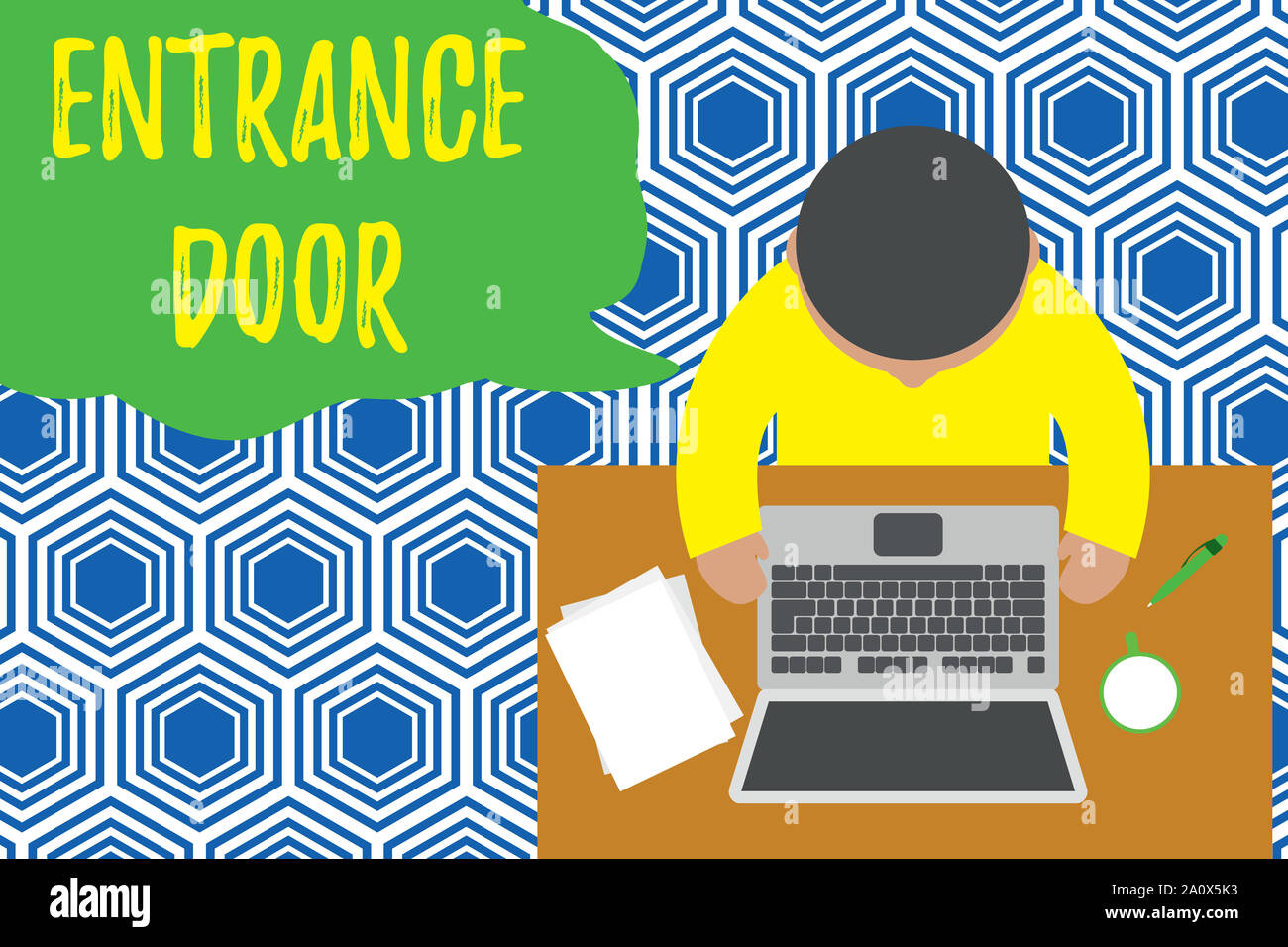 Text sign showing Entrance Door. Business photo showcasing Way in ...