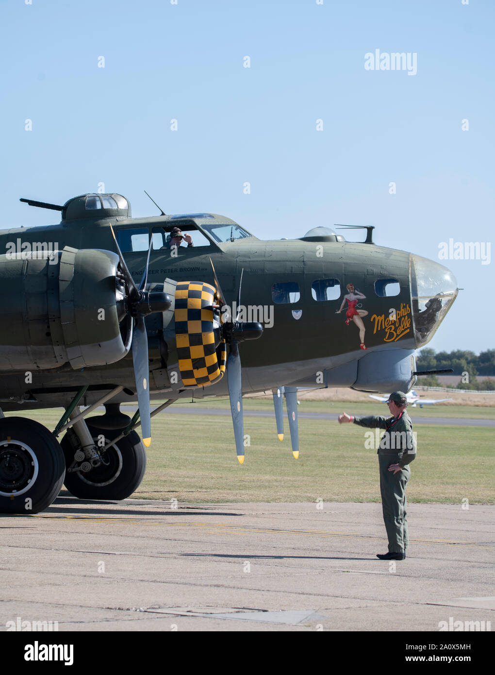 WW2 Boeing B-17 Flying Fortress ‘Sally B’ prepares for flying display ...