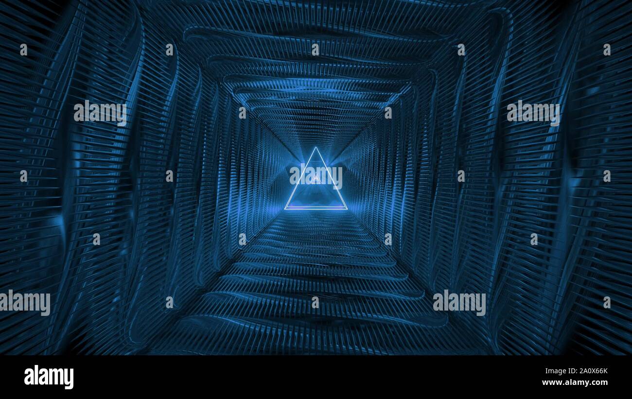 abstract holy glowing triangle wireframe design with metal background ...