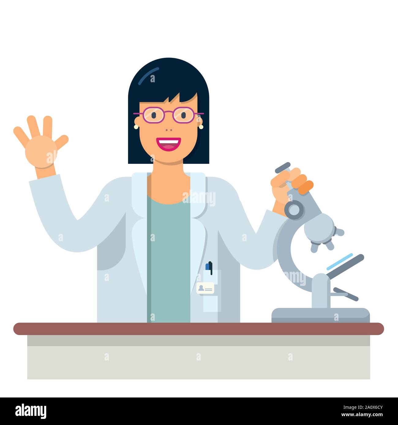 Mad professor illustration Cut Out Stock Images & Pictures - Alamy