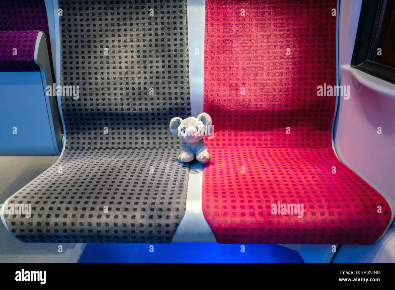 A lost child's toy left on the train in Paris, France Stock Photo - Alamy