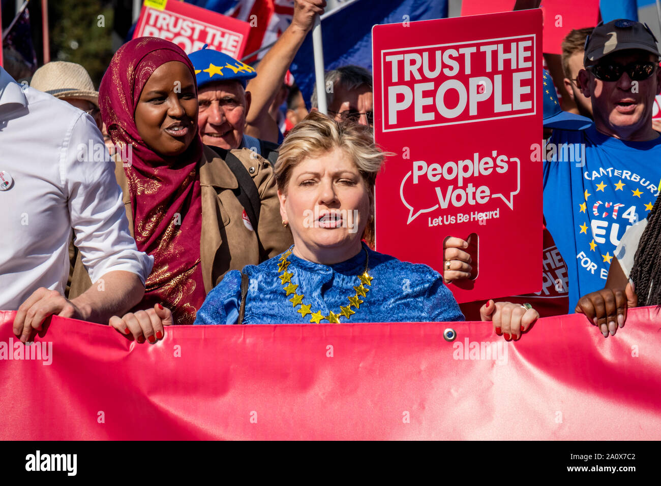 The Trust The People march in Brighton this afternoon: Emily Thornberry ...