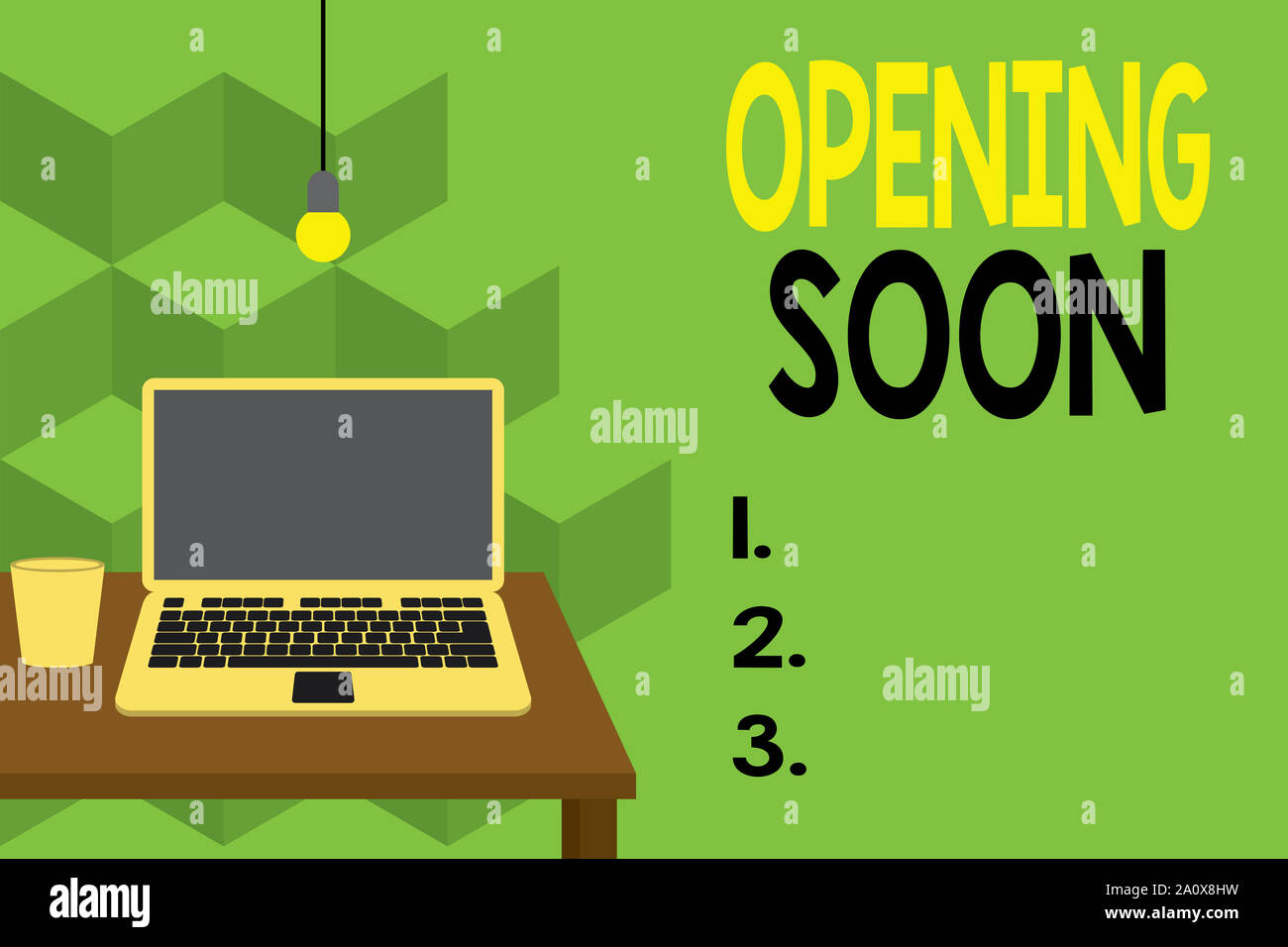 Text sign showing Opening Soon. Business photo text Going to be ...