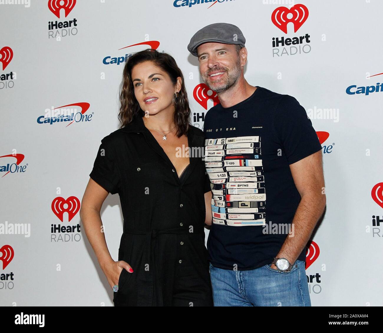Marika Dominczyk, Scott Foley at arrivals for 2019 iHeartRadio Music ...