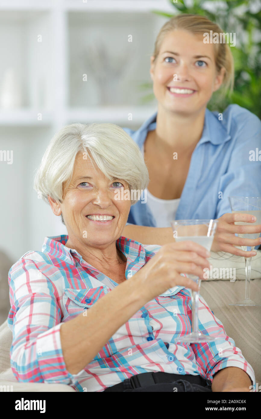 Blonde woman drinking champagne hi-res stock photography and images - Alamy