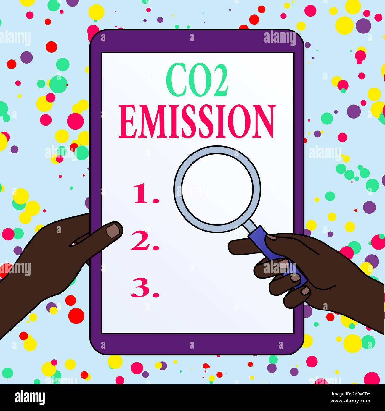 Writing note showing Co2 Emission. Business concept for Releasing of ...