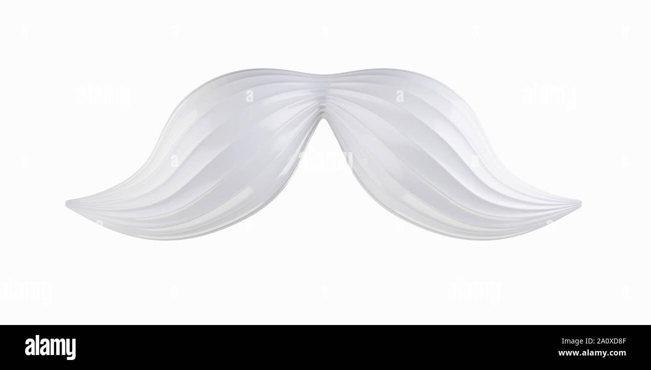 3d render of white mustache isolated on white background Stock Photo ...