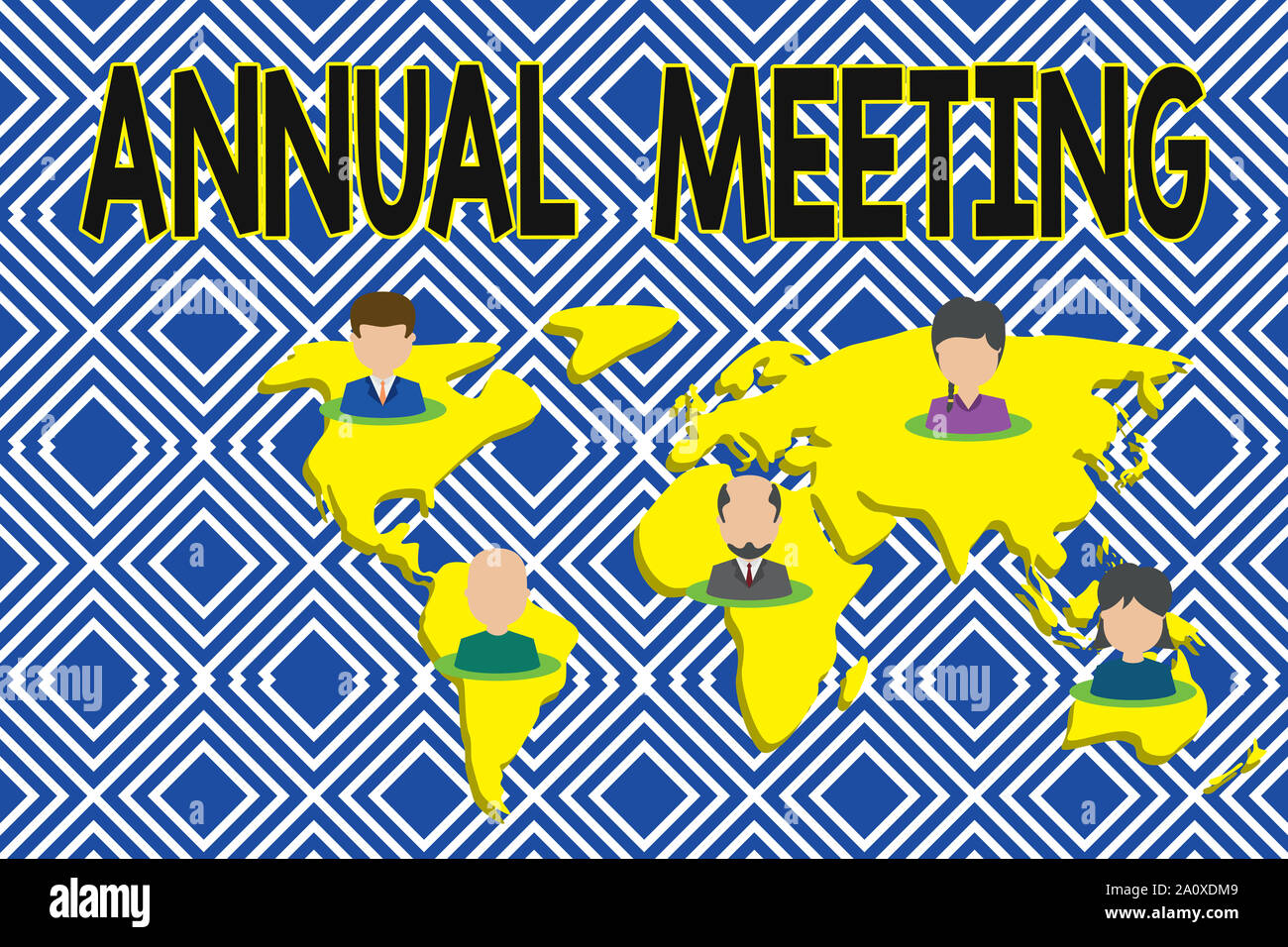 Text sign showing Annual Meeting. Business photo showcasing yearly ...